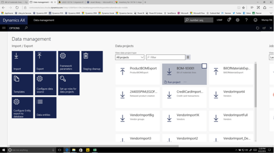Creating a Product & BOM Import Template using the Data Management ...